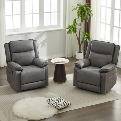 Manual Recliners Sofa, 2 Seater Sectional Recliner Couches Set - 1+1 Seater