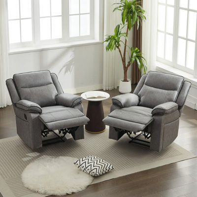 Manual Recliners Sofa, 2 Seater Sectional Recliner Couches Set - 1+1 Seater