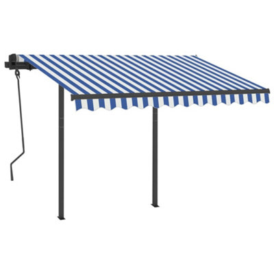 Manual Retractable Awning Sun Shade Canopy for Patio Garden Balcony ...