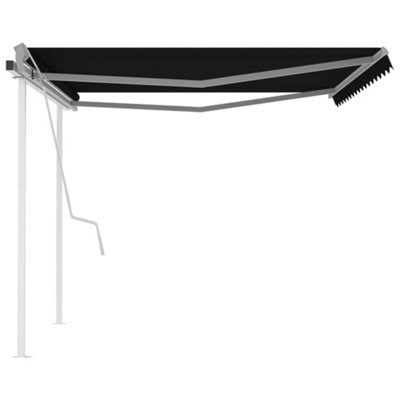 Manual Retractable Awning Sun Shade Canopy for Patio Garden Balcony ...