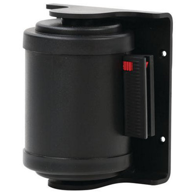 Manutan Wall Mounted Belt Barrier w/4m Black and Yellow Belt