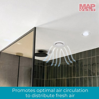 Map 4" (100mm) Adjustable Round Ceiling Air Vent Diffuser, for Inline ...