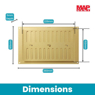 MAP Aluminium Adjustable Air Vent 9" x 6", Double Brick Hit & Miss ...