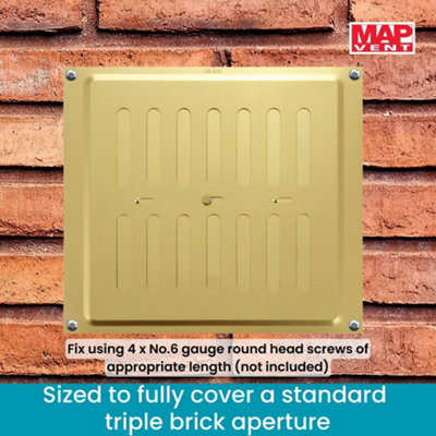 MAP Aluminium Adjustable Air Vent 9" x 9", Hit & Miss Grille Cover ...