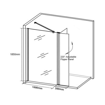 Marbella 1000mm Brushed Brass Walk in Wet Room Shower Enclosure Screen ...