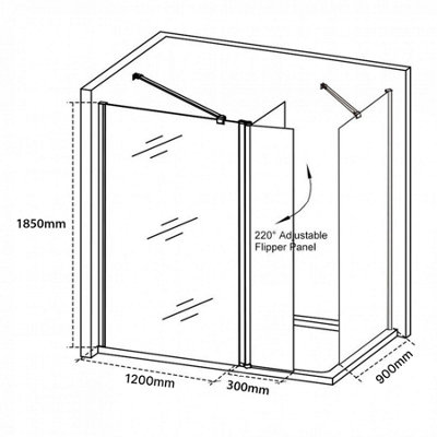 Marbella Brushed Bronze Walk in Wet Room Shower Enclosure with 1700 x ...