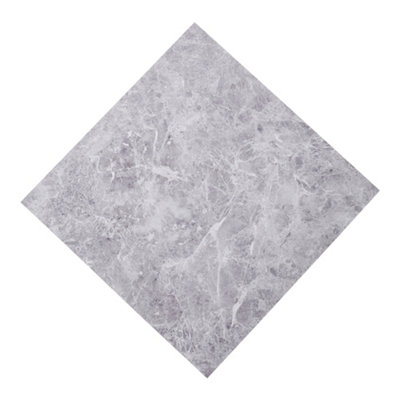Marble Effect Self Adhesive Vinyl Stone Effect Flooring Tiles 24pcs/pack