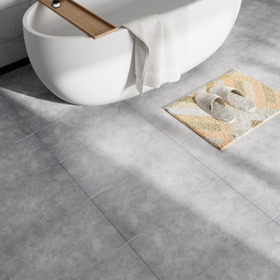 Marble effect Textured Click vinyl Click flooring with 2mm Underlay ...
