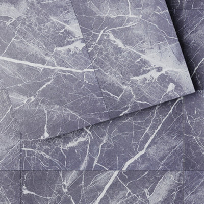 Marble effect Textured Click vinyl Click flooring with 2mm Underlay ...