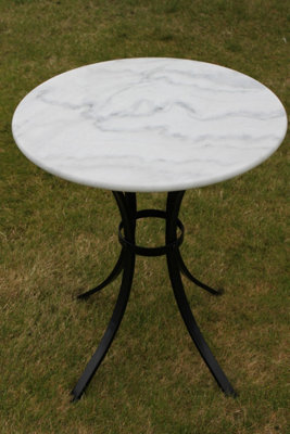 Marble Top Bistro Table - Ideal for the Patio, Garden or Indoors