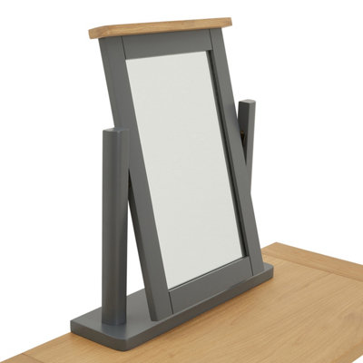 Marbury Slate Grey Painted Vanity Mirror Adjustable Dressing Table ...