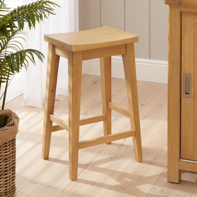 Marbury Solid Oak Low Bar Counter Stool Modern timeless styling ...