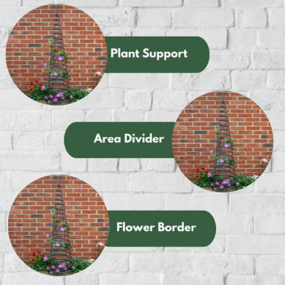 Marco Paul 1.5m Faux Rattan Obelisk - Chestnut