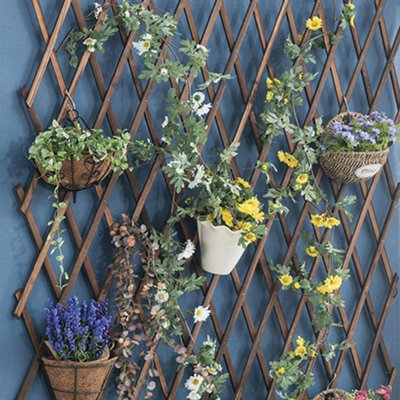 Marco Paul 1.8 x 0.3m Heavy Duty Wooden Expanding Tan Trellis