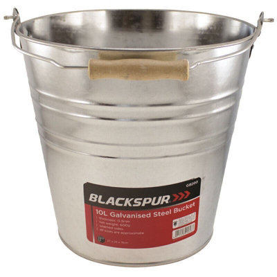 Marco Paul 10L Galvanised Steel Silver Bucket