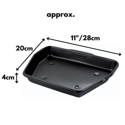 Marco Paul 11" Black Metal Ash Pan Fireside Fireplace Tray