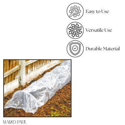Marco Paul 3m Clear Polytunnel Plastic Cloches