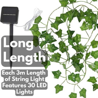 MARCO PAUL 3M SOLAR IVY LED STRING LIGHTS
