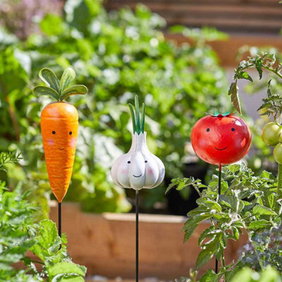 Marco Paul 3pc Large Garden Vegetable Stake Ornaments