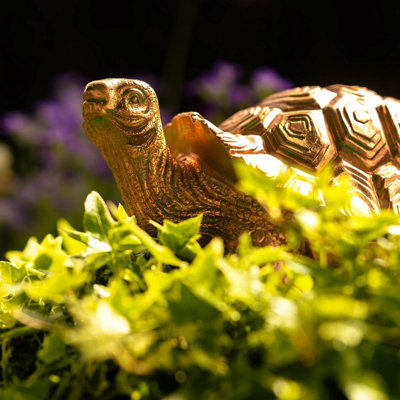 Marco Paul 3pc Tortoise Family Garden Ornaments Bronze Effect Resin Statues Outdoor Decor