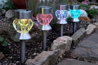 Marco Paul 4 Pack Outdoor Solar Crackle Globe Lights