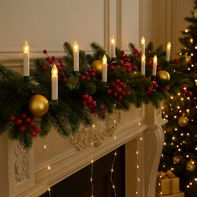 Marco Paul 50pc LED Flickering Candle Christmas String Light Set