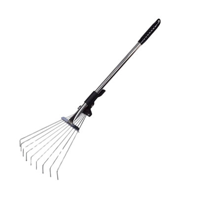 Marco Paul Adjustable Telescopic Metal Garden Rake