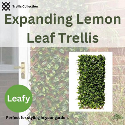 Marco Paul Artificial Garden Lemon Leaf Trellis 1.8m