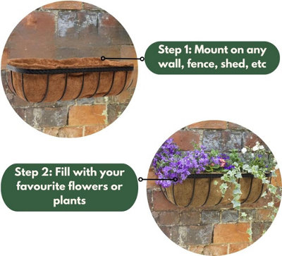 Marco Paul Garden Wall Mounted Flower Trough 30''