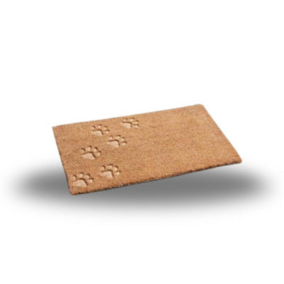 Marco Paul Large Coir Paw Print Non-Slip PVC Backing Doormat