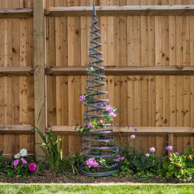 Marco Paul Large Faux Rattan Slate Obelisk 1.5m Garden Heavy Duty Plant ...