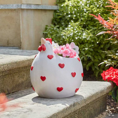 Marco Paul Large Outdoor Flower Hen Planter Indoor Plant Pots for Herbs ...