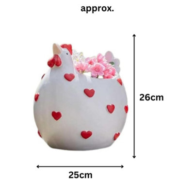Marco Paul Large Outdoor Flower Hen Planter Indoor Plant Pots for Herbs ...