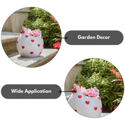 Marco Paul Large Outdoor Flower Hen Planter Indoor Plant Pots for Herbs ...