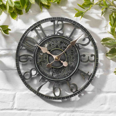 Marco Paul Large Outdoor Wall Clock 12 in Outside Waterproof Garden Clock