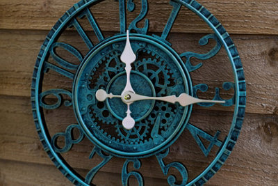 Marco Paul Large Outdoor Wall Clock 12 in Outside Waterproof Garden Clock