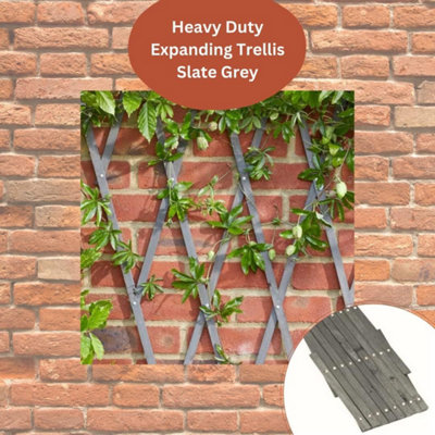Marco Paul Slate Grey 1.8m x 0.9m Heavy Duty Plant Support Wooden ...