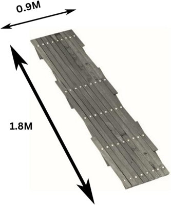 Marco Paul Slate Grey 1.8m x 0.9m Heavy Duty Plant Support Wooden ...