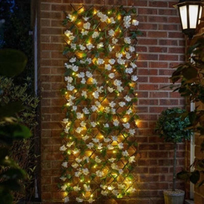 MARCO PAUL SOLAR POWER ARTIFICIAL FLOWER WALL TRELLIS - HYDRANGEA 180CM ...