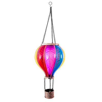 Marco Paul Solar Powered LED Hot Air Balloon Hanging Lantern Decoration