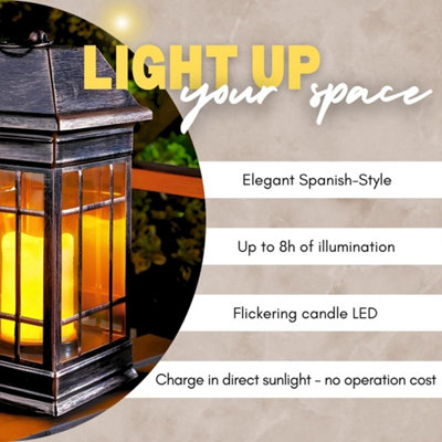 Marco Paul Solar Powered LED Light Garden Ornament Hollow Table Top ...
