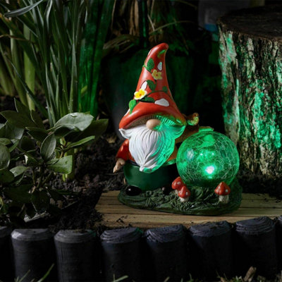 Marco Paul Solar Powered Woodland Wizard LED Light Up Garden Ornament