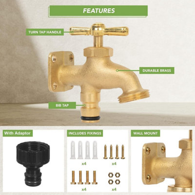 Marco Paul Solid Brass Outdoor Tap Compatible with Hose Fittings