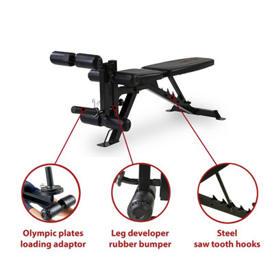 MARCY ECLIPSE UB9000 ADJUSTABLE WEIGHT UTILITY BENCH AND LEG DEVELOPER