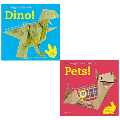 Mari Ono 2 Books Collection Set- Fun Origami for Children Dino, Fun ...