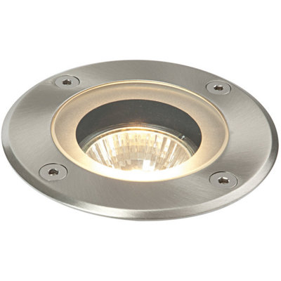 Marine Grade IP65 Round Ground Light - 50W GU10 Reflector - Stainless Steel