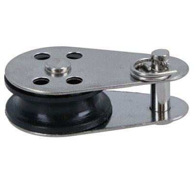 Marine Pulley Block with Removable Pin 26mm D Nylon Wheel Stainless ...