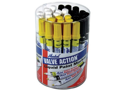 Markal Valve Action Paint Markers - Tub of 24 for Vibrant Marking