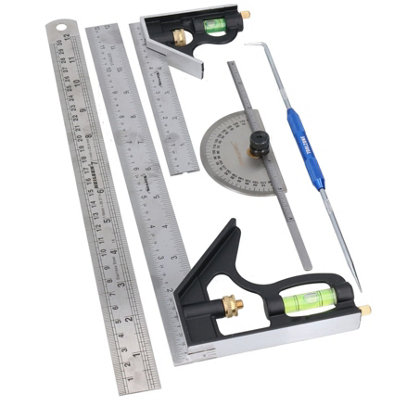 Marking Layout Measurement Engineers Kit Ruler Scriber Set Square ...