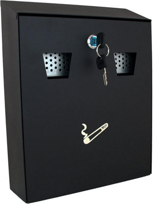 Marksman Ash Bin Steel Ashtray Large Outdoor Home Office Cigarette ...
